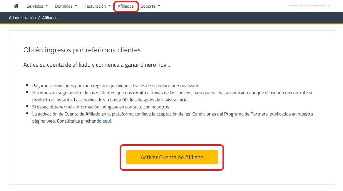 Cómo dar de alta una cuenta de afiliado en Axarnet【Guía】